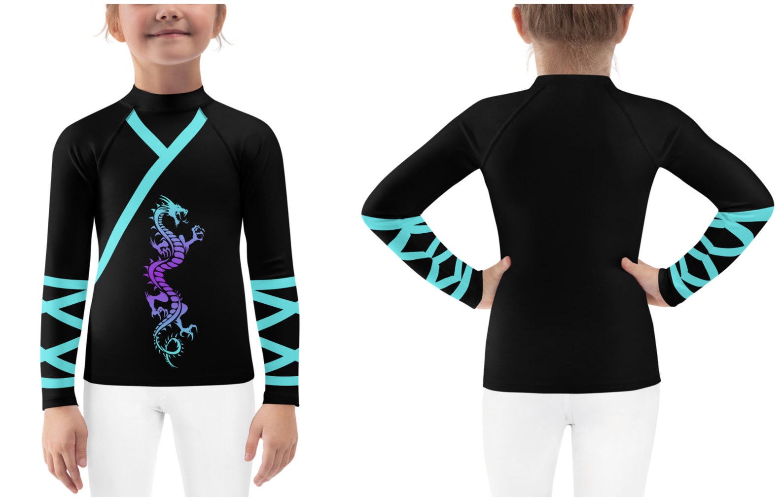 Ninja Assassin Purple and Teal Cosplay SET Shirt Leggings - Etsy