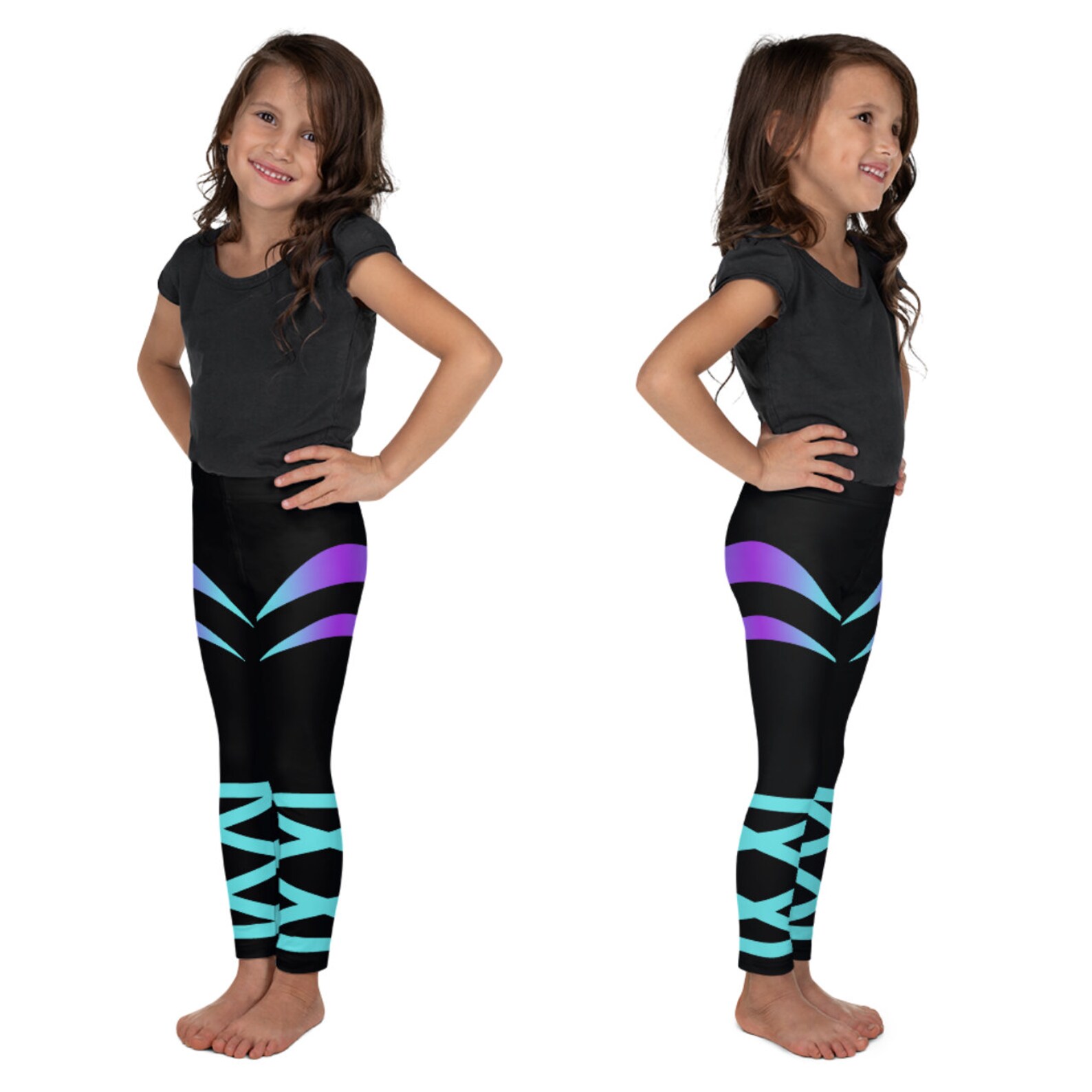Ninja Assassin Purple and Teal Cosplay SET Shirt Leggings - Etsy