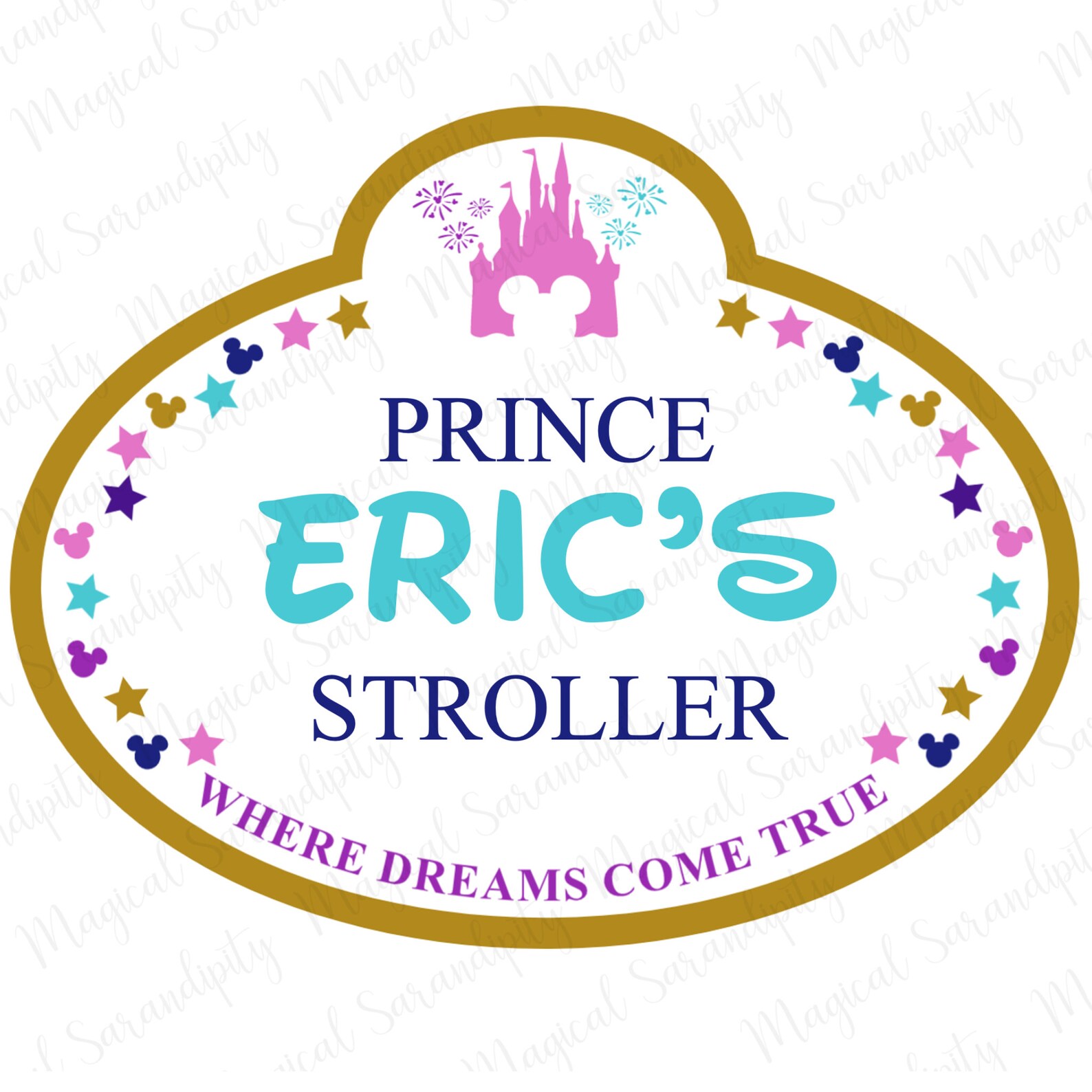 Disney Stroller Tag, DIGITAL DOWNLOAD, Disney Stroller Sign, Disney ...