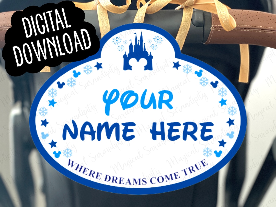 Disney Stroller Tag, {DIGITAL DOWNLOAD}, Disney Stroller Sign ...
