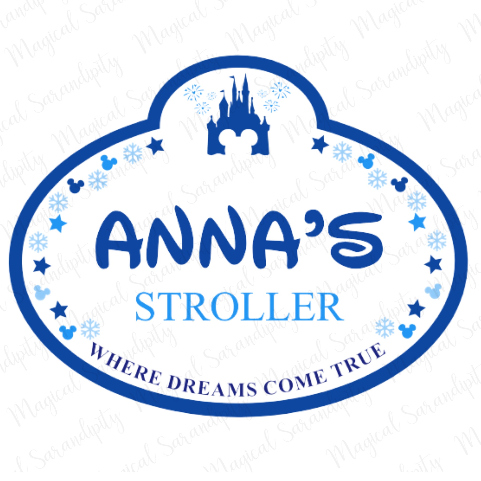 Disney Stroller Tag Disney Stroller Sign Cast Member - Etsy