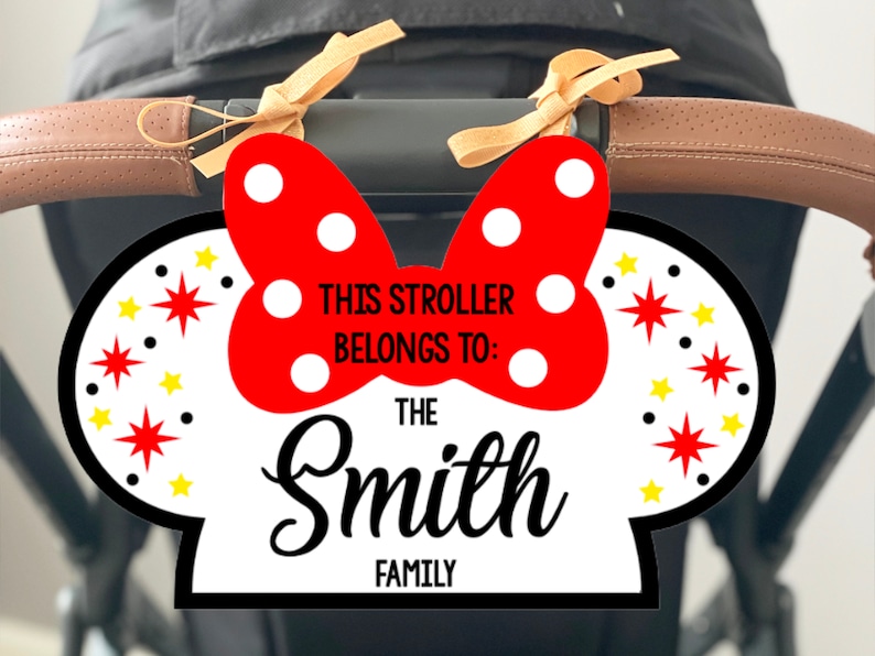 Disney Stroller Tag Disney Stroller Sign Cast Member - Etsy