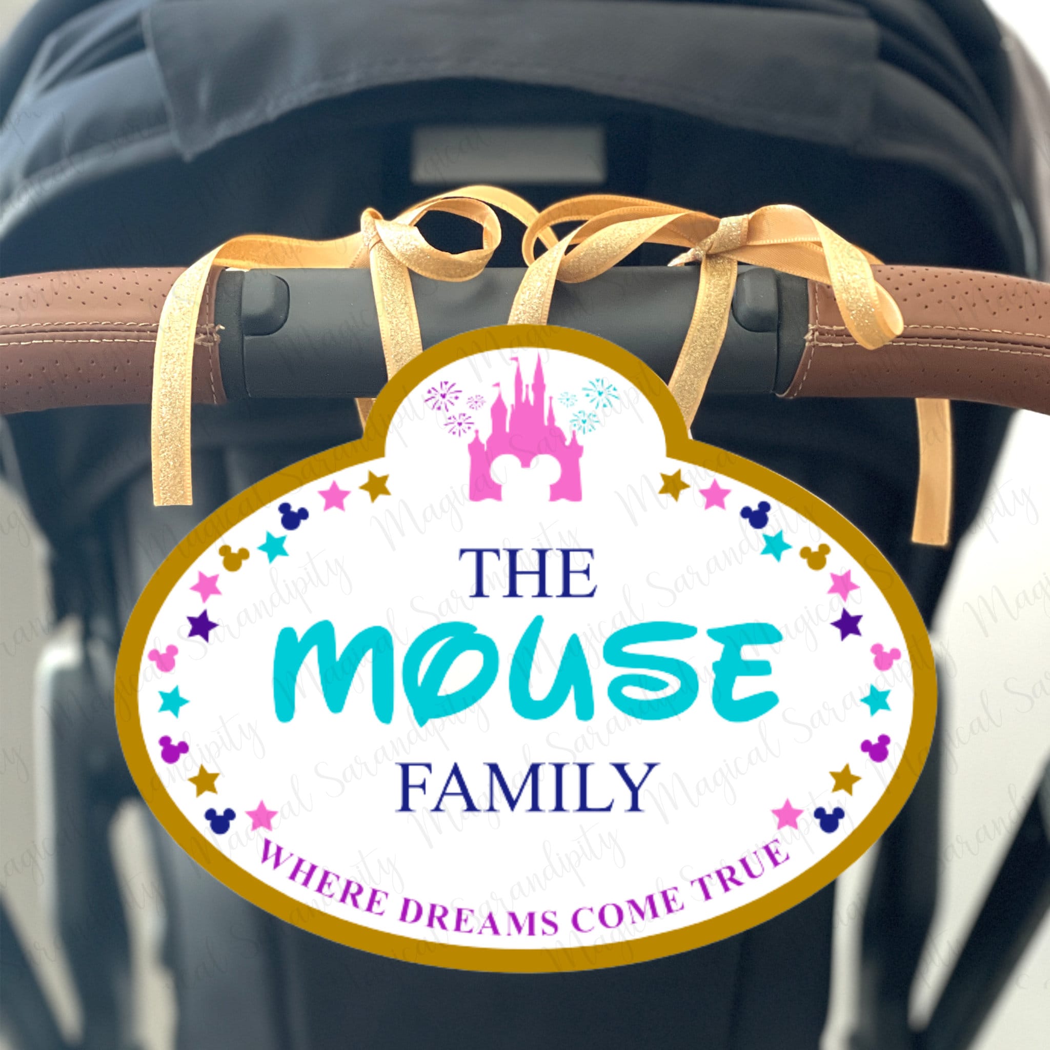 Disney Stroller Tag Disney Stroller Sign Disney 50th - Etsy