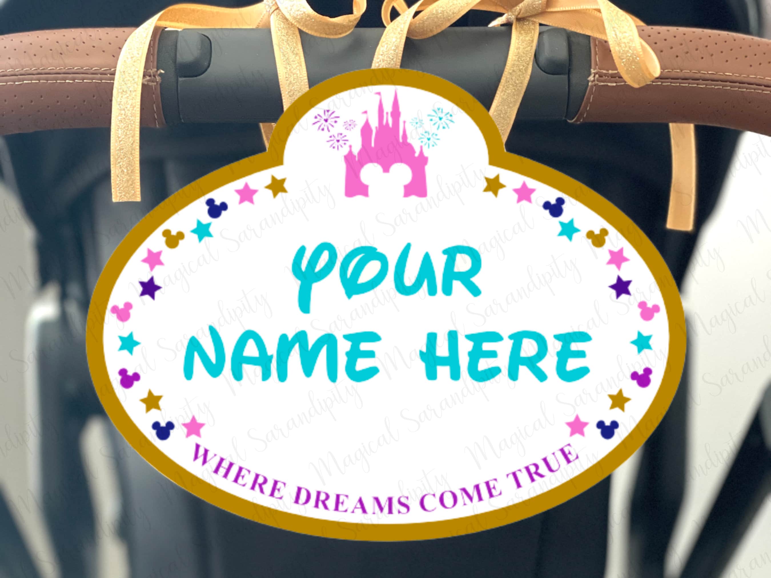 Disney Stroller Tag Disney Stroller Sign Disney 50th - Etsy