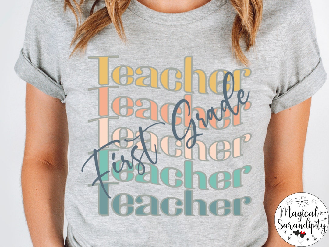 First Grade Teacher Shirt, 1st Grade Teacher T-shirt, Cute First Grade ...