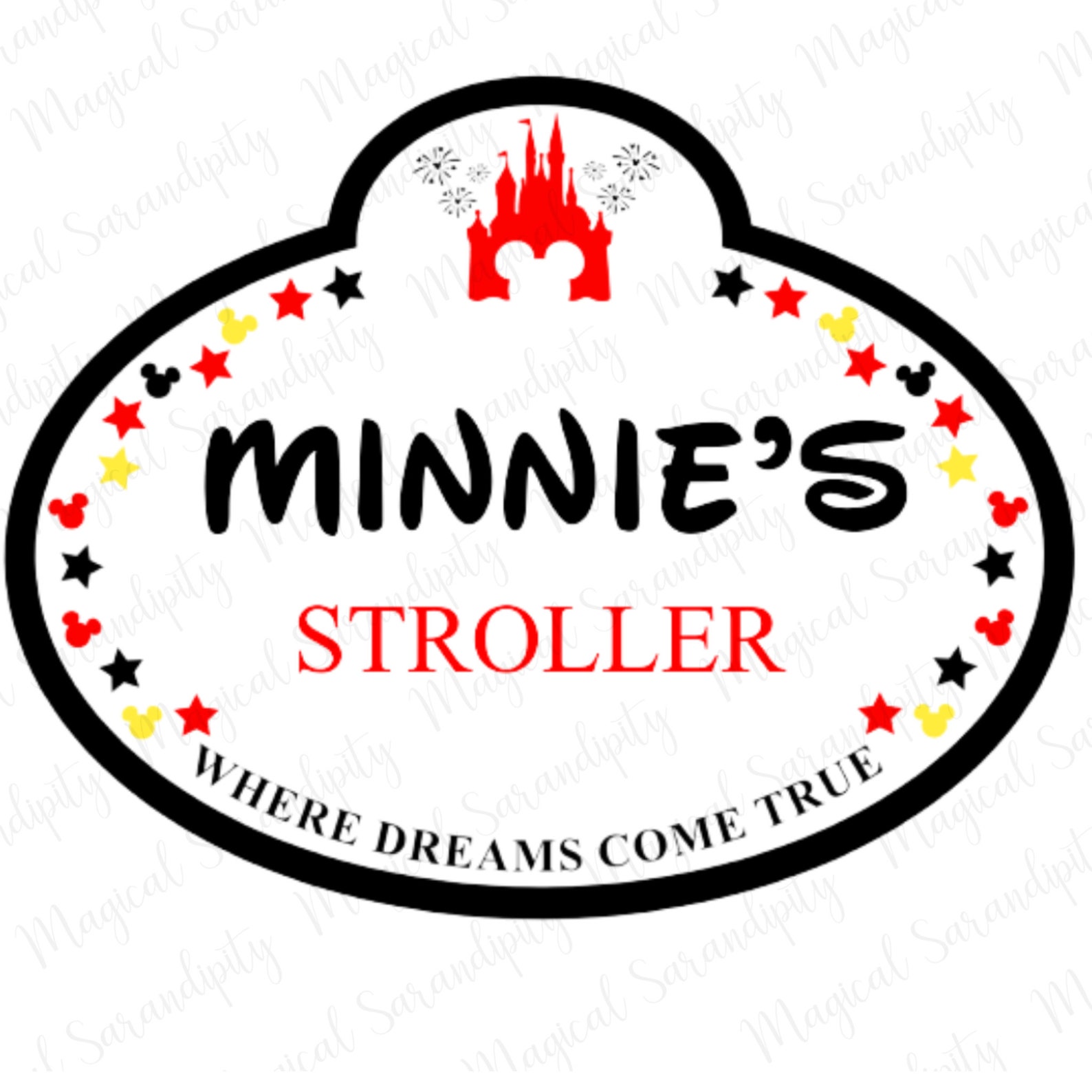 Disney Stroller Tag DIGITAL DOWNLOAD Disney Stroller Sign - Etsy