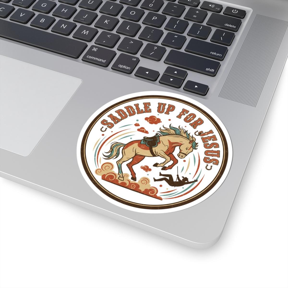 Saddle up for Jesus Sticker | Kiss-cut Christian Horse Decal - Etsy