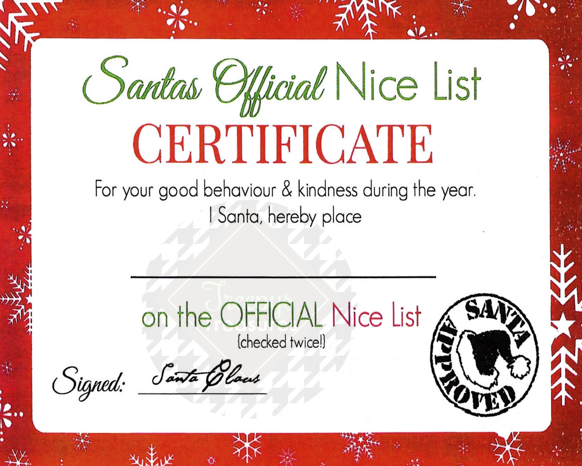 Letter From Santa Nice List From Santa Phone Number to Call and Listen ...