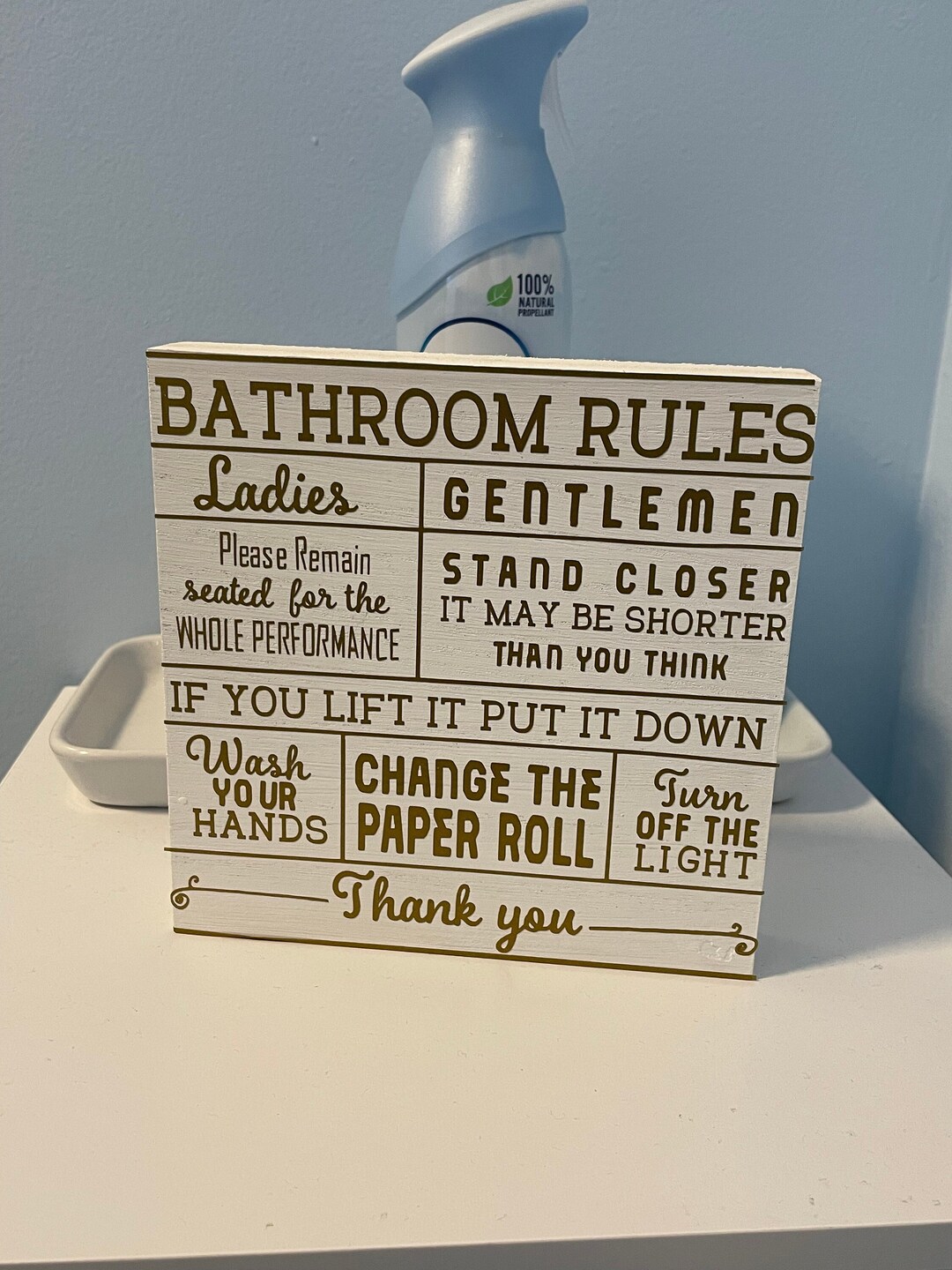 Bathroom Rules Sign/home Decor/wood Sign - Etsy