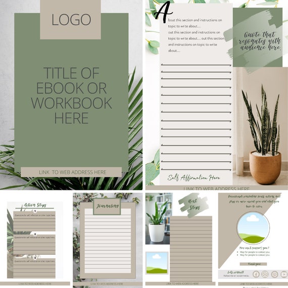 Canva Self Reflection Workbook Template | Etsy