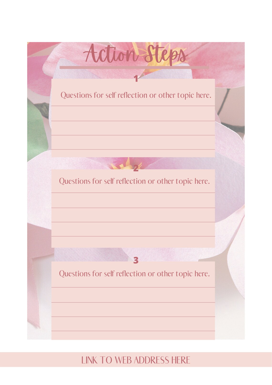 Canva Self Reflection Workbook Template Spring - Etsy