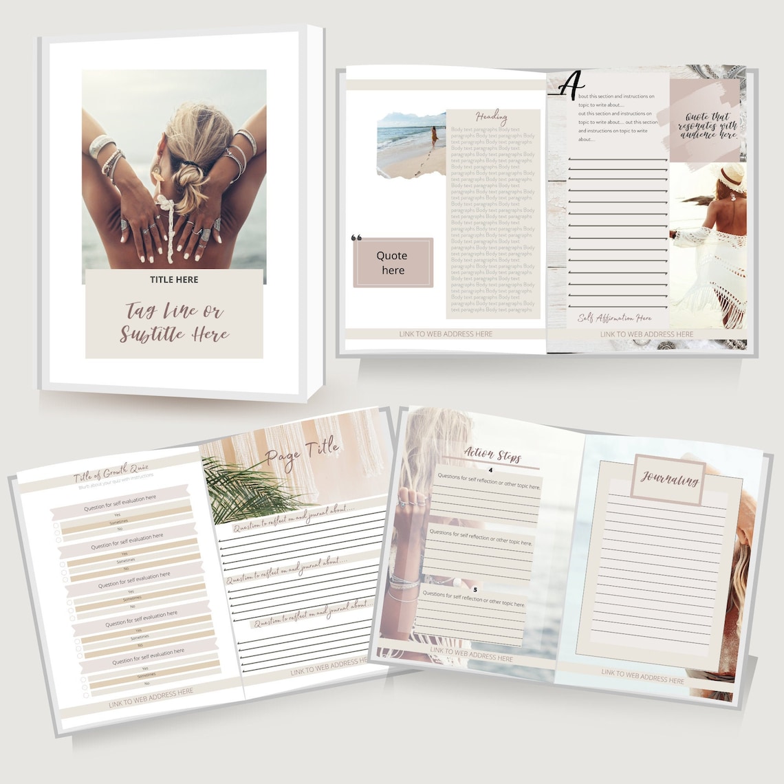 Canva Self Reflection Workbook Template Breezy - Etsy