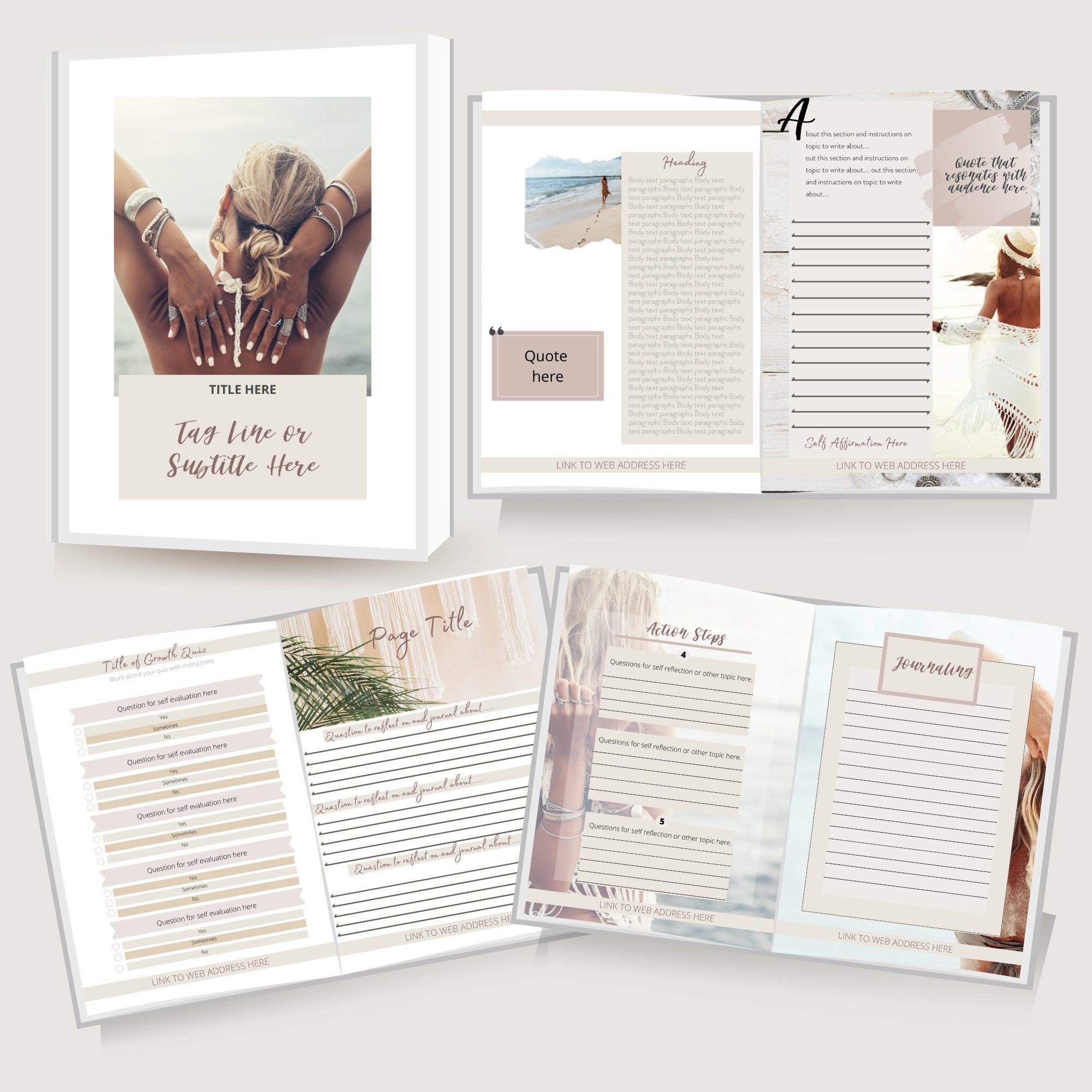 Canva Self Reflection Workbook Template Breezy - Etsy
