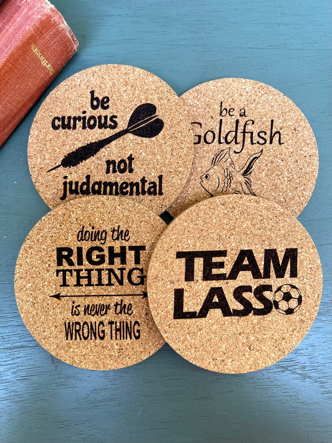 Ted Laso Cork Coasters, Soccer, Ted Laso Gift, Custom Coasters, Ted ...