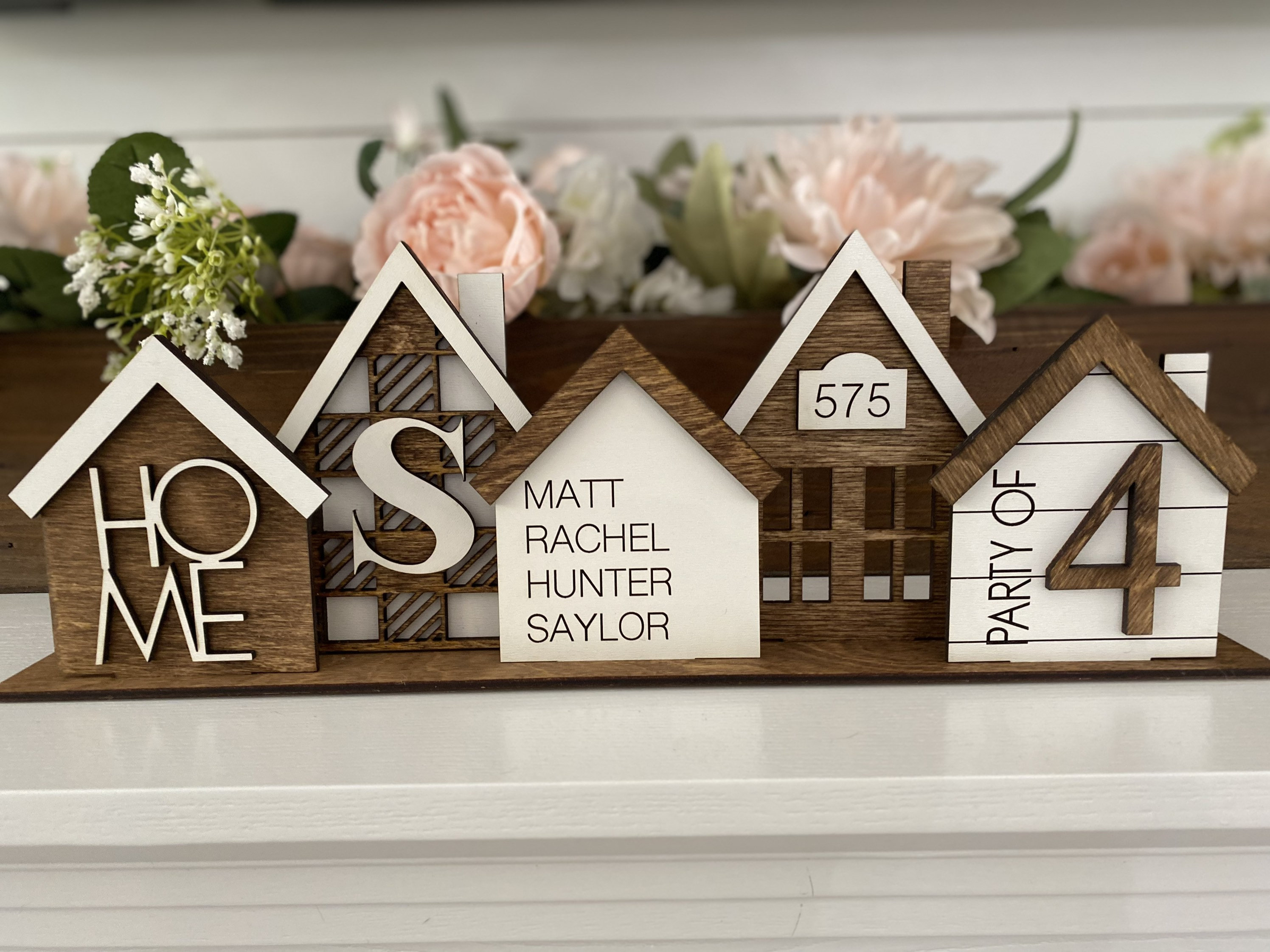 Personalized Standing House Centerpiece Farmhouse Decor - Etsy