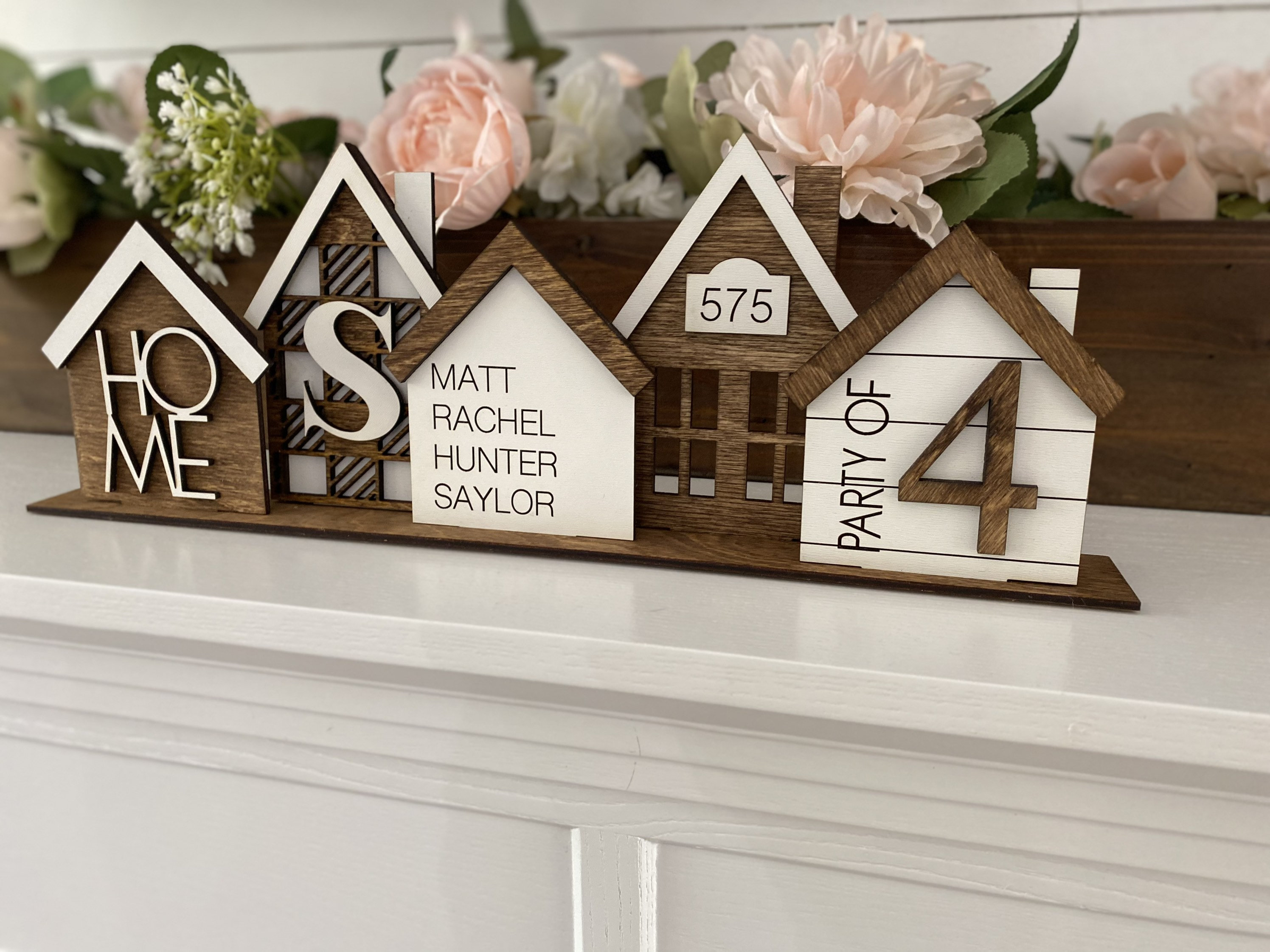 Personalized Standing House Centerpiece Farmhouse Decor - Etsy