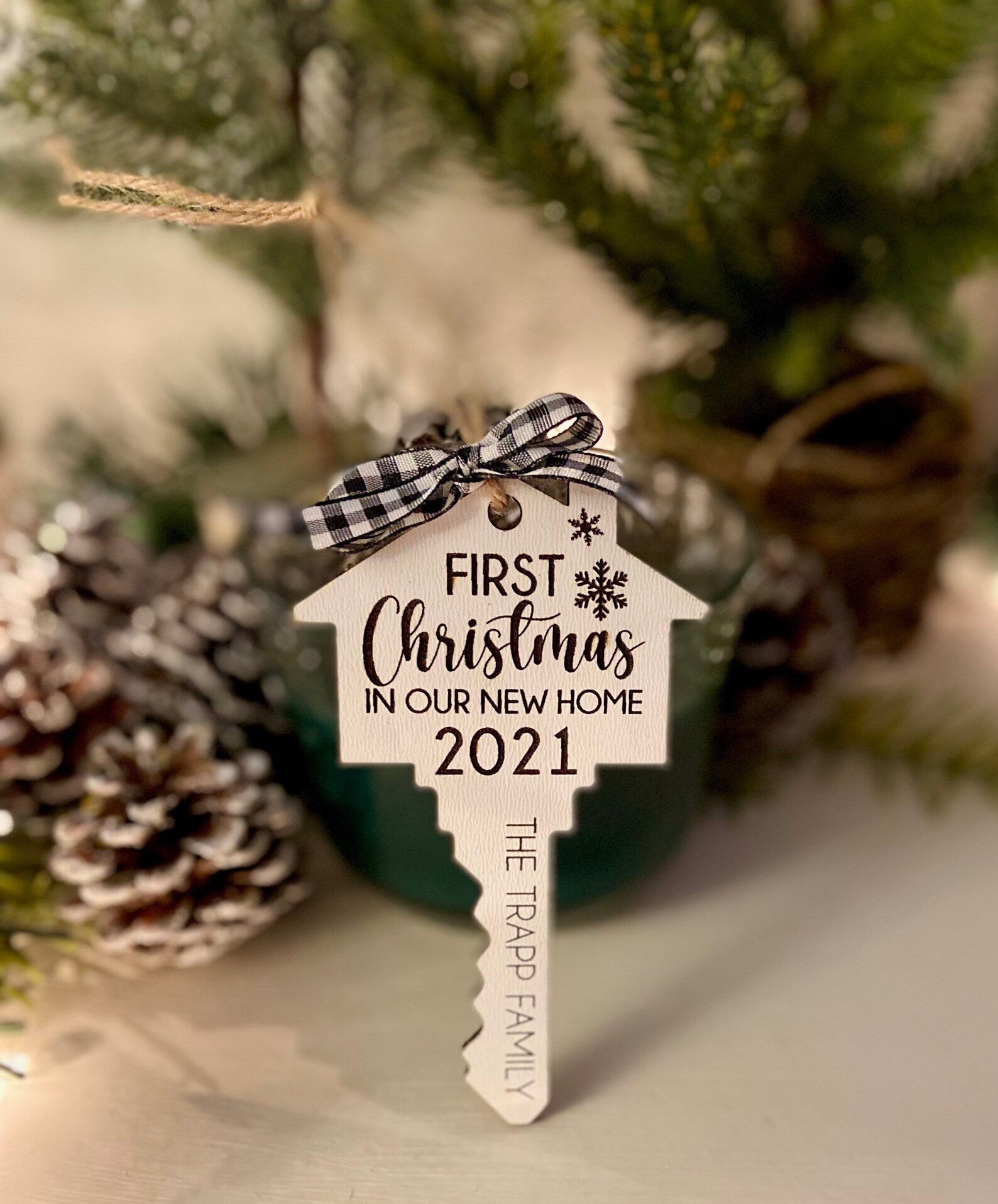 First Christmas in Our New Home, Personalized Christmas Tree Ornament ...