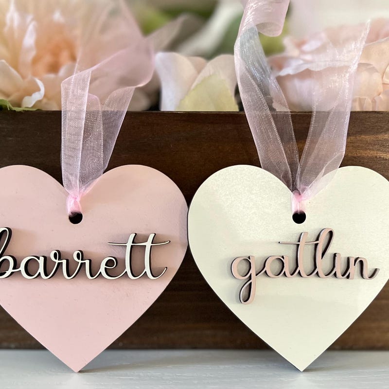Heart Name Tag - Etsy