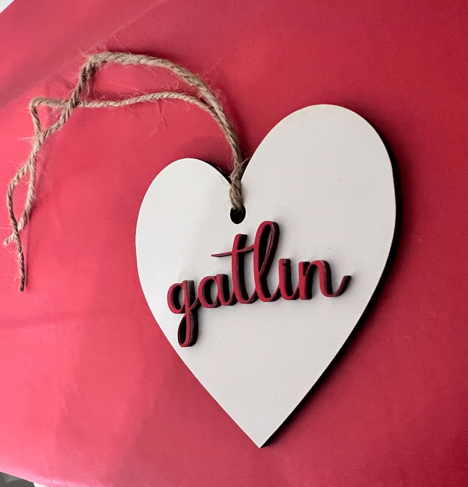 Valentines Day Basket Tags, Valentine's Day Name Tags, Wooden Heart ...