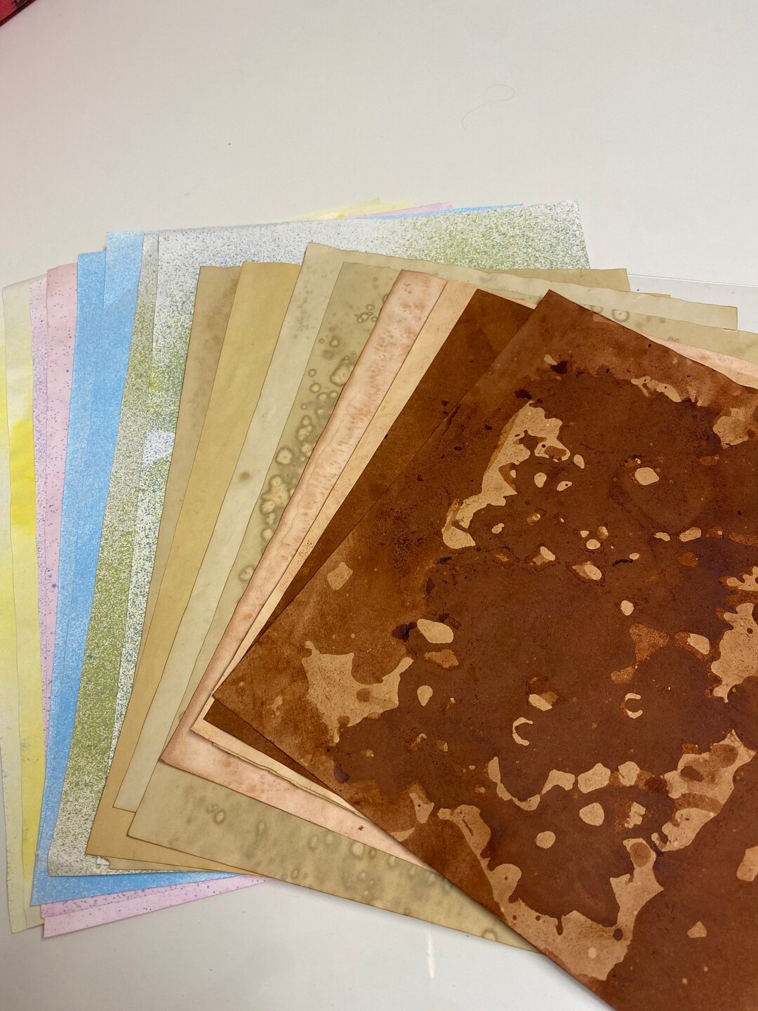 20 Pack One-of-a -kind Hand Dyed and Painted Papers Great for Journals ...