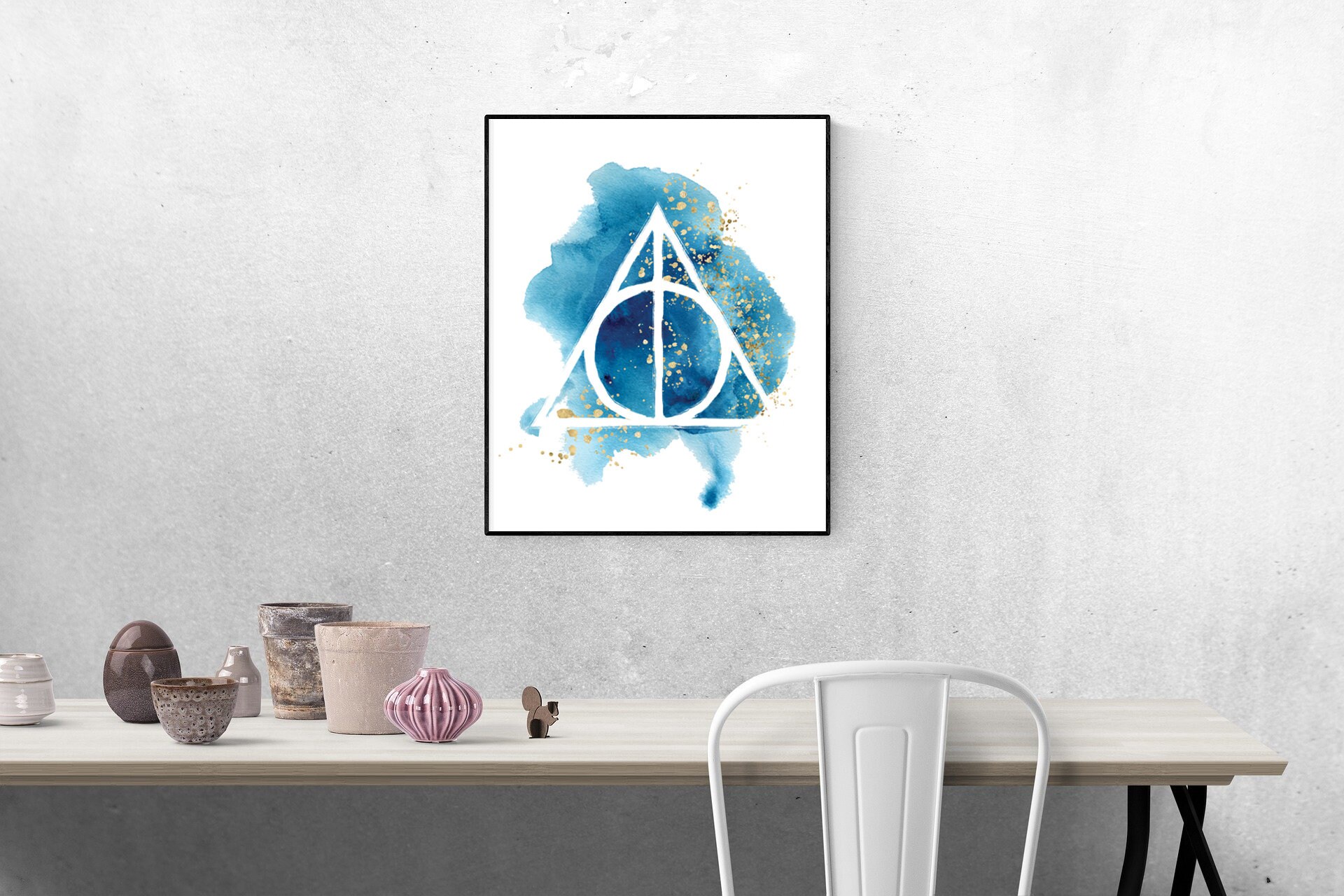 Watercolor Geometric Triangle Instant Digital Download | Etsy