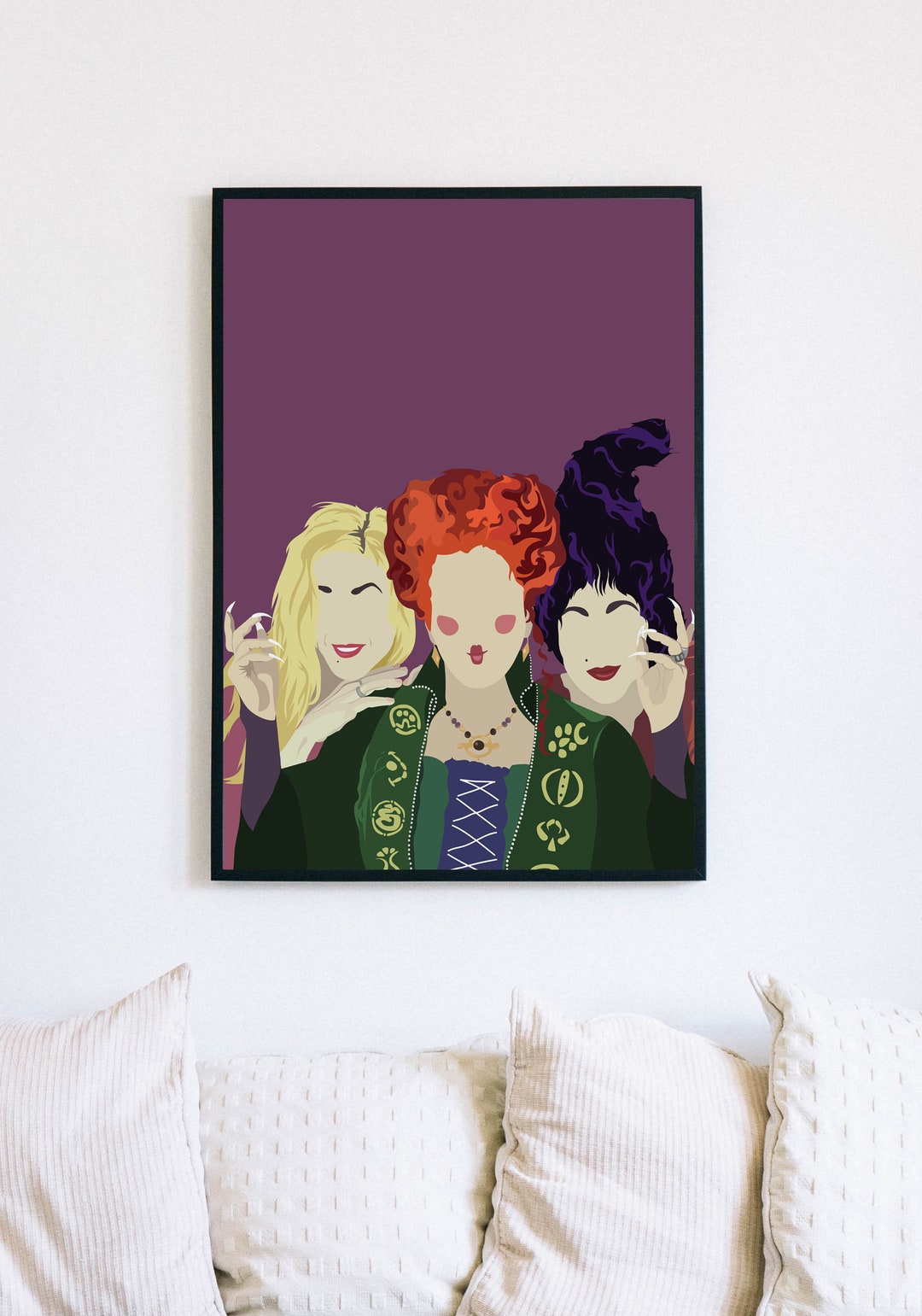 Sanderson Sisters Wall Art Hocus Pocus Inspired Poster Minimalist ...