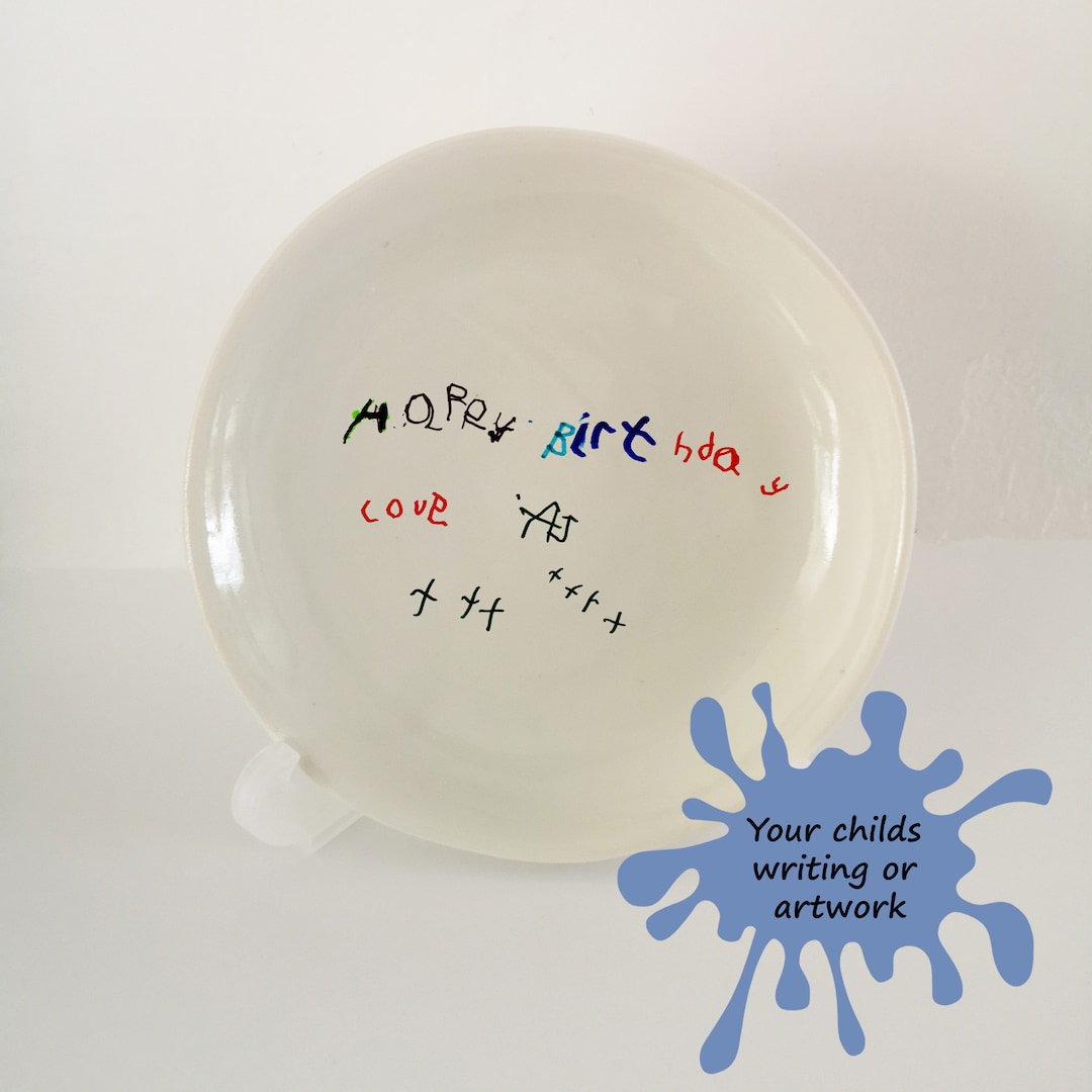 Personalised Handwriting Birthday Gift Plate - Actual Handwriting ...