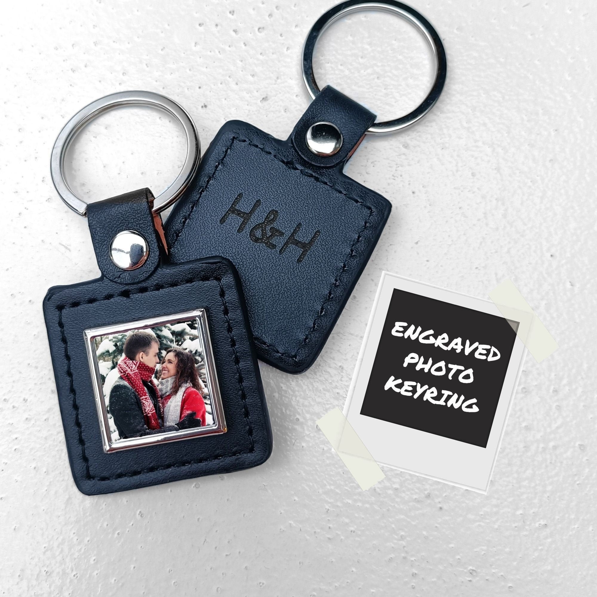 Personalised Keyring - Engraved Keyring Photo Key Ring Birthday Gift ...