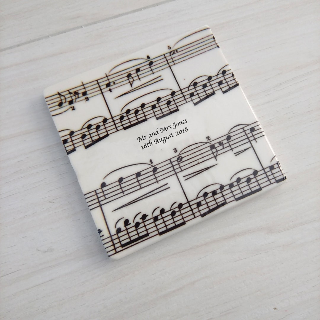 Music Teacher Gift - Piano Teacher Gift - Ceramic Coaster for Teachers ...