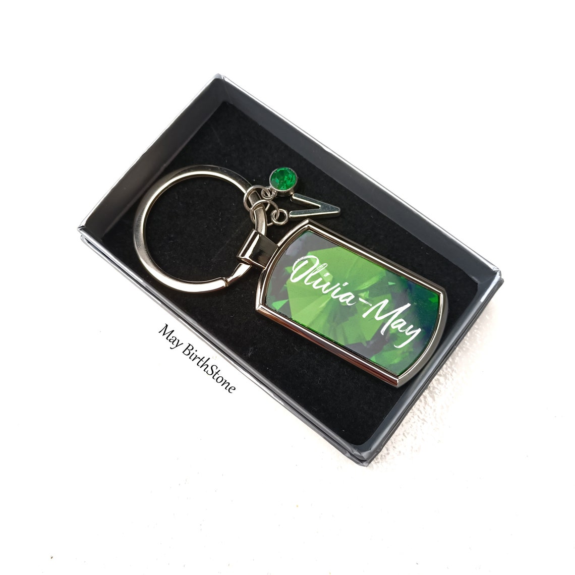 Birthstone Birthday Keyring Personalised - Birthday Gifts for Her Key ...