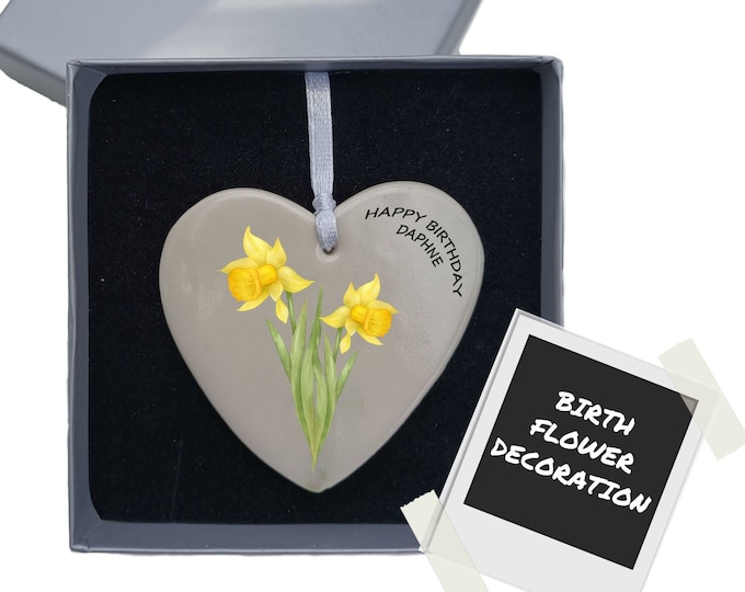 Personalised Birthday Gift for Her - March Birth Flower - March ...