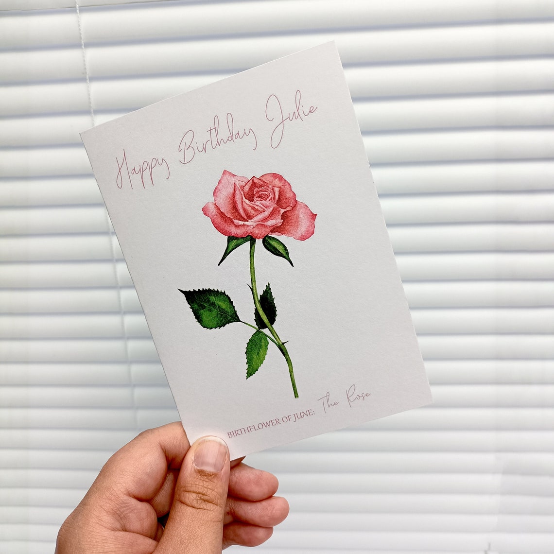 June Birthday Gift for Her Rose Flower Coaster Birth Flower - Etsy