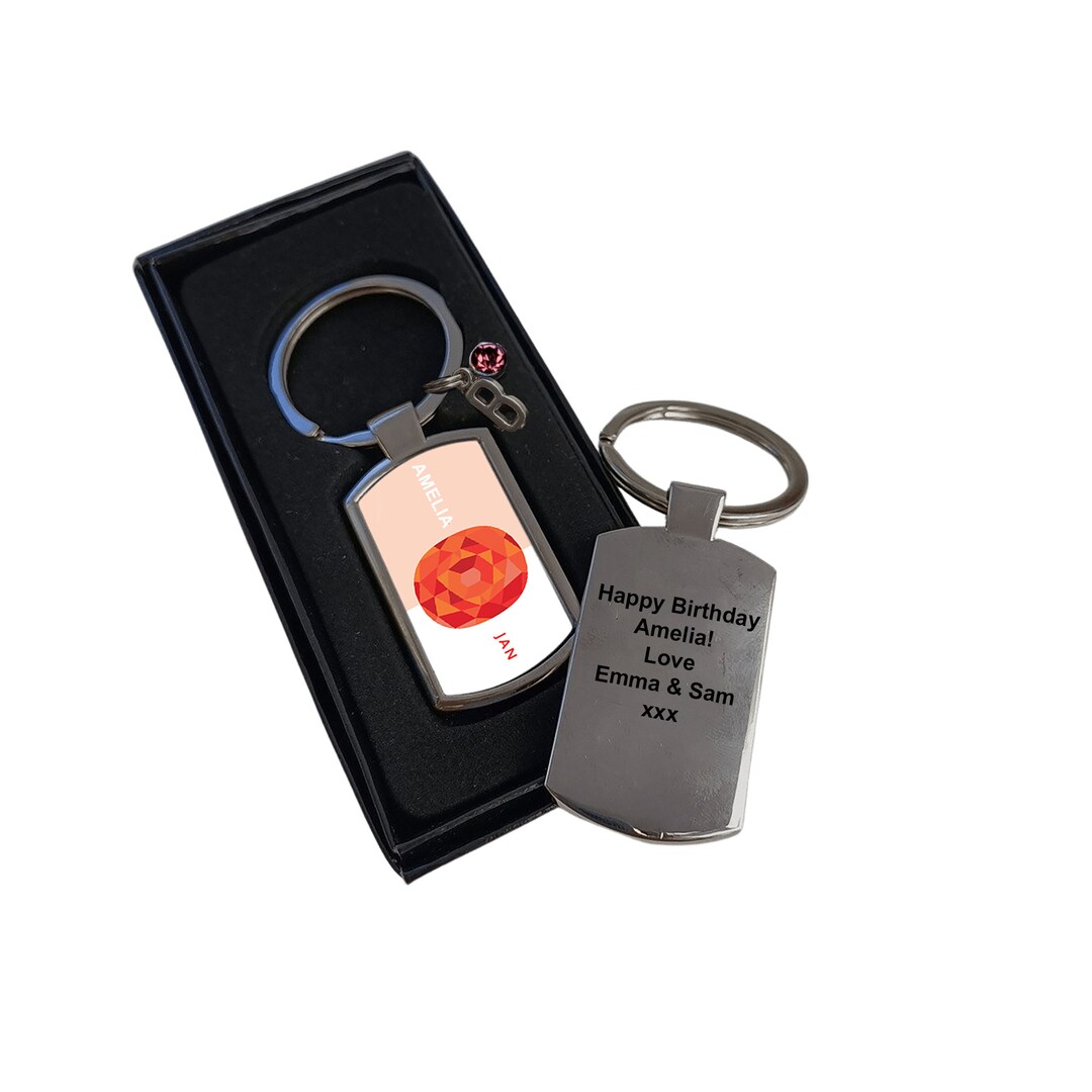 Birth Stone Keychain Birthday Gifts , Easter Gift , Personalised ...