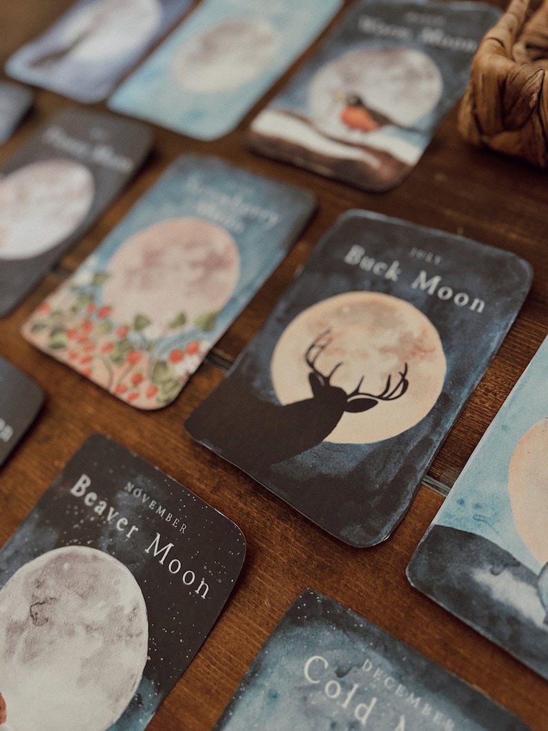 Full Moon Art | Printable Cards and Poster | Seasonal Display for Your ...