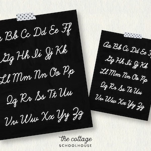 Cursive Alphabet Chalkboard Poster | Instant Download Printable ...