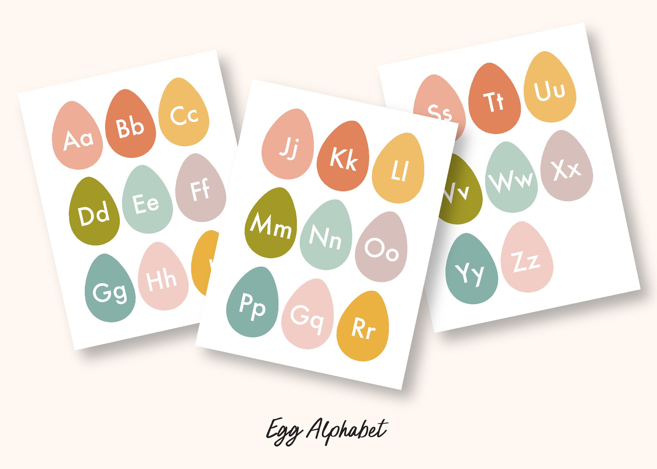 Download Print Egg Alphabet Early Learning Activities | Etsy