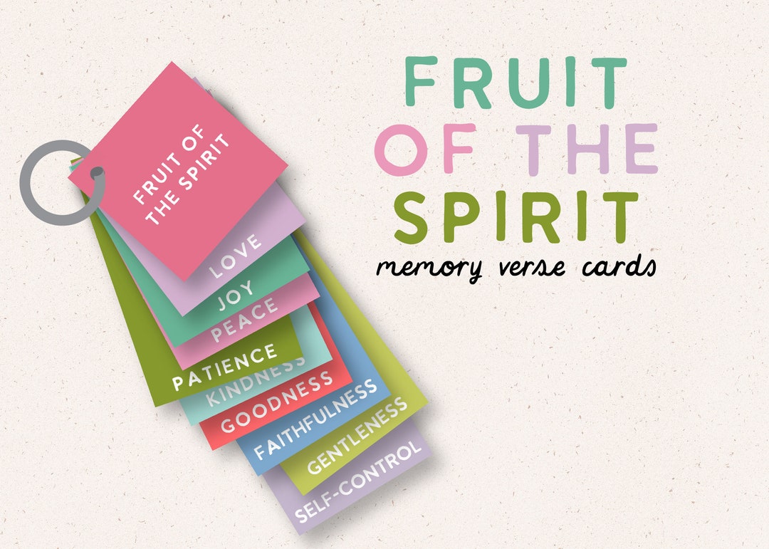 Download + Print | Fruit of the Spirit Memory Verse Booklet - Etsy