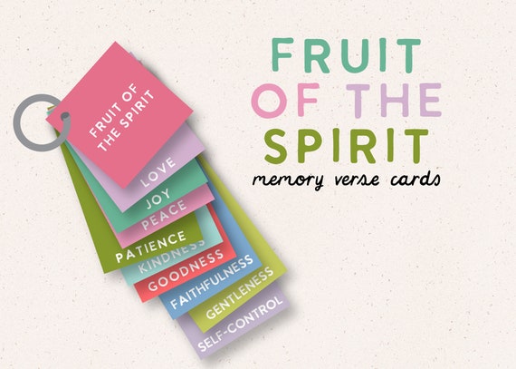 Download Print Fruit of the Spirit Memory Verse Booklet | Etsy