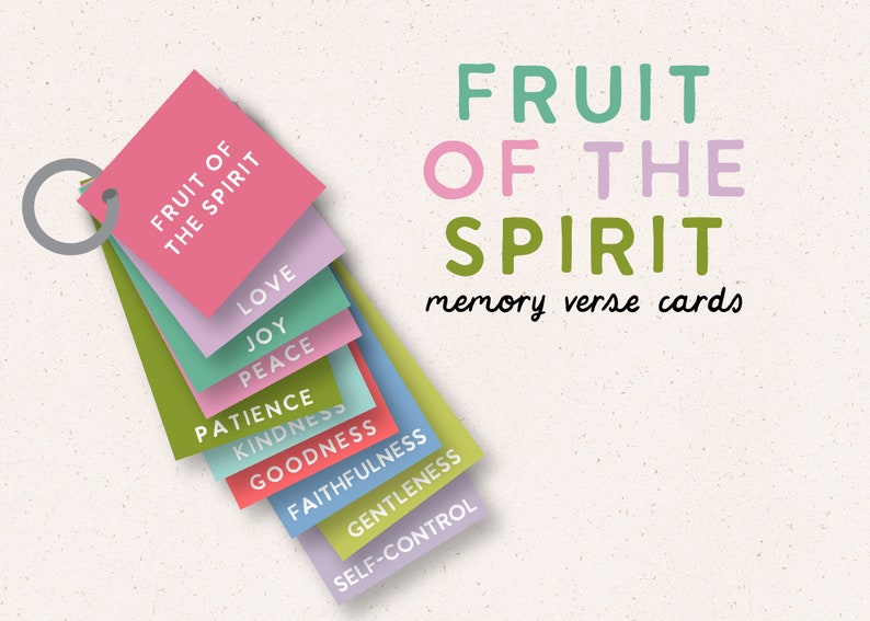 Download + Print | Fruit of the Spirit Memory Verse Booklet - Etsy