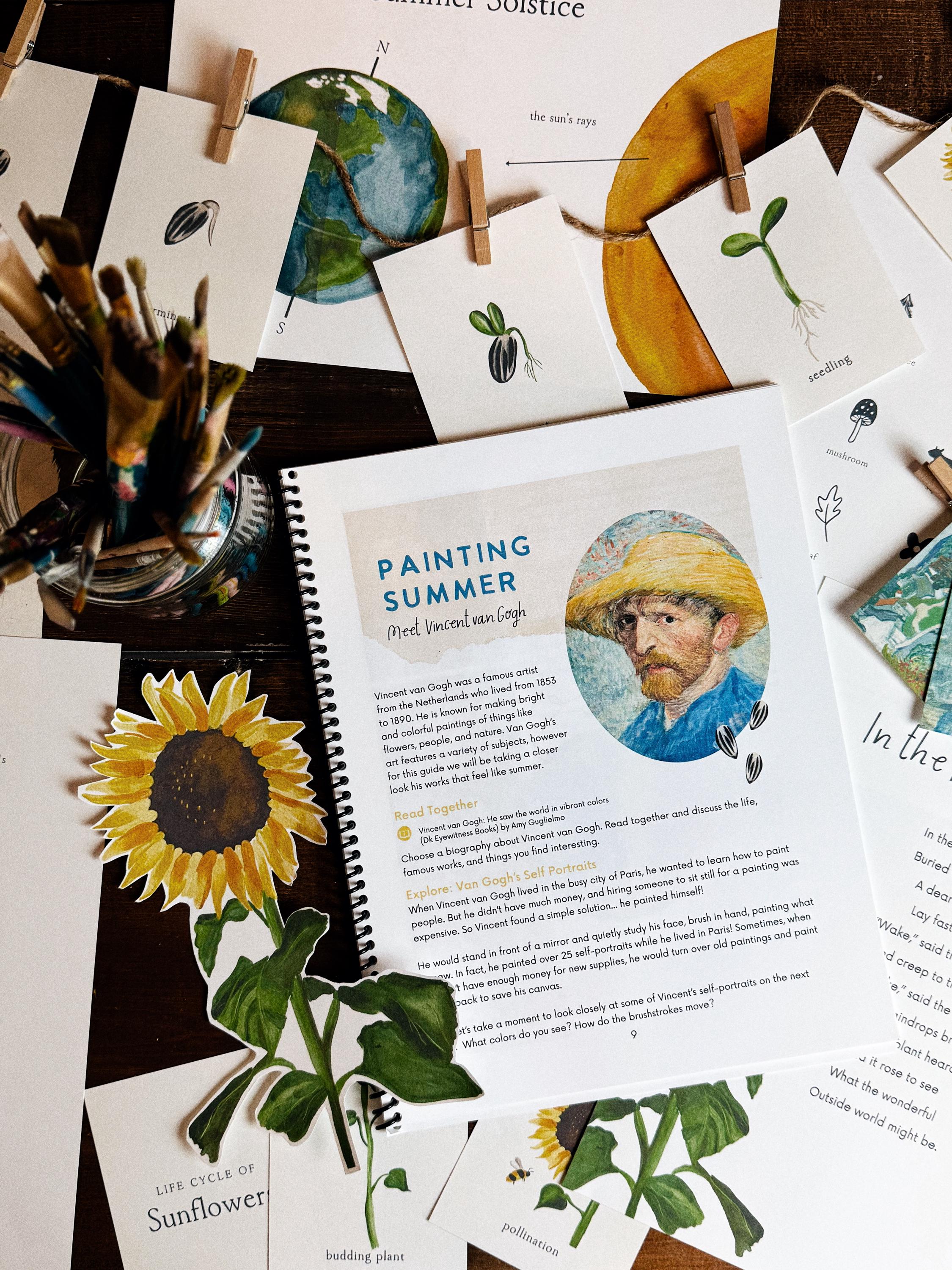 Summer Solstice Art & Nature Study Guide | Summer, Van Gogh Art Study ...
