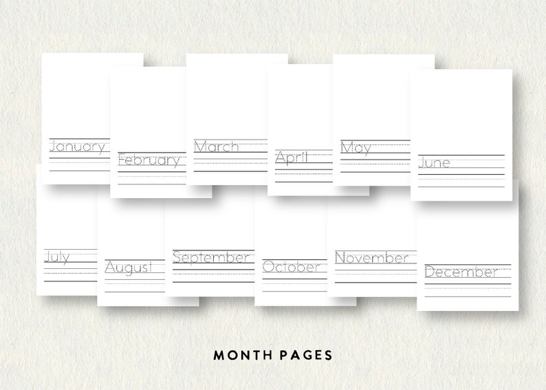 Months and Seasons Writing Practice Sheets Instant Download - Etsy