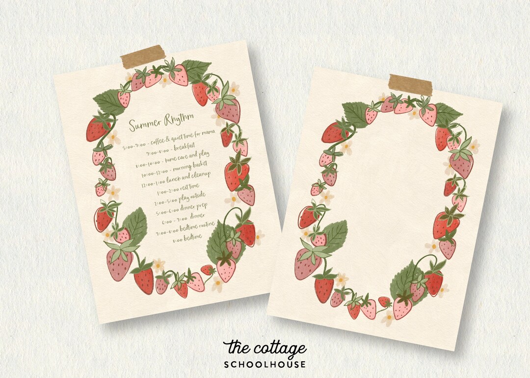 Summer Daily Rhythm | Editable Template - Etsy