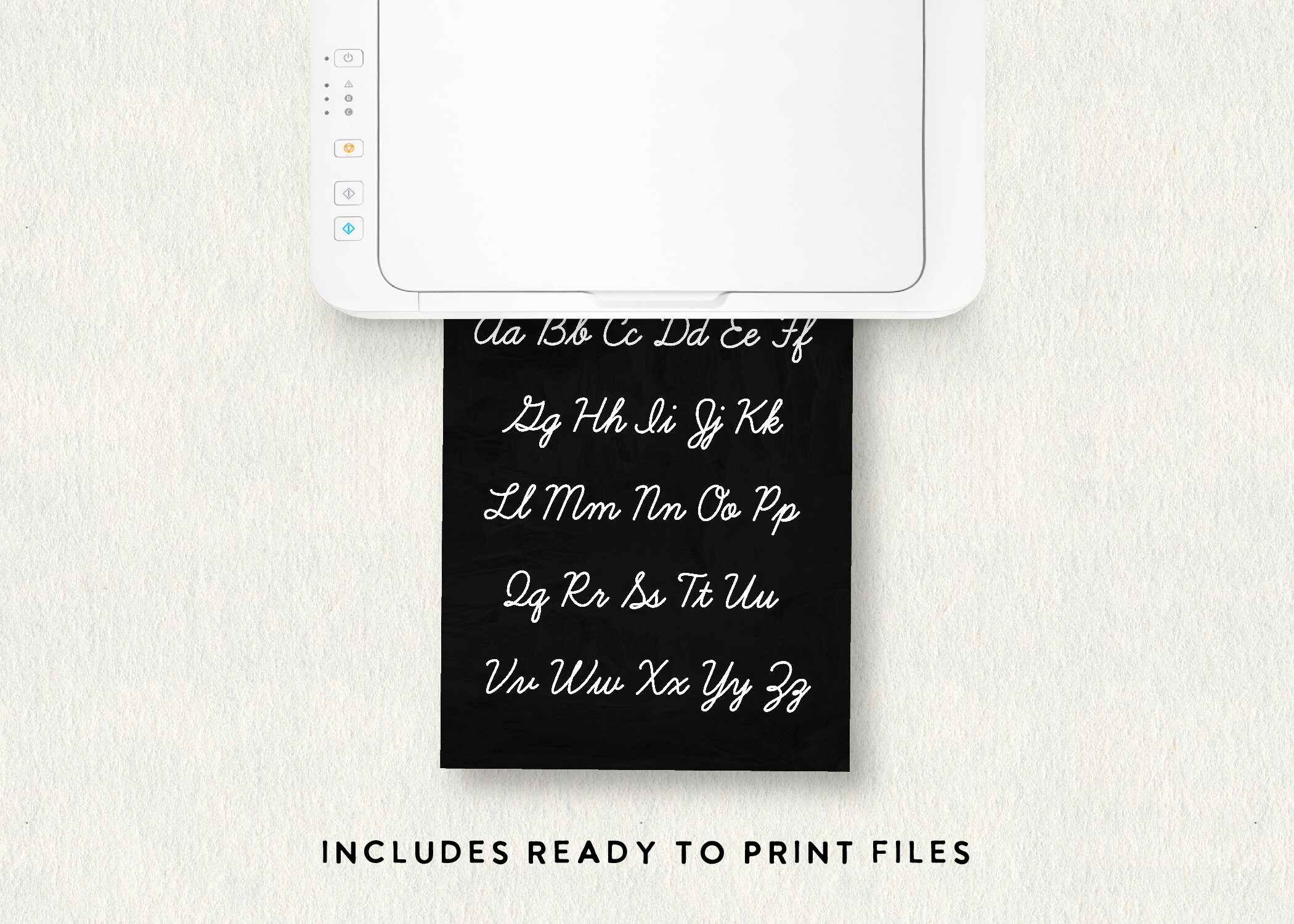 Cursive Alphabet Chalkboard Poster | Instant Download Printable ...