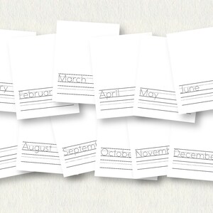 Months and Seasons Writing Practice Sheets | Instant Download Printable ...