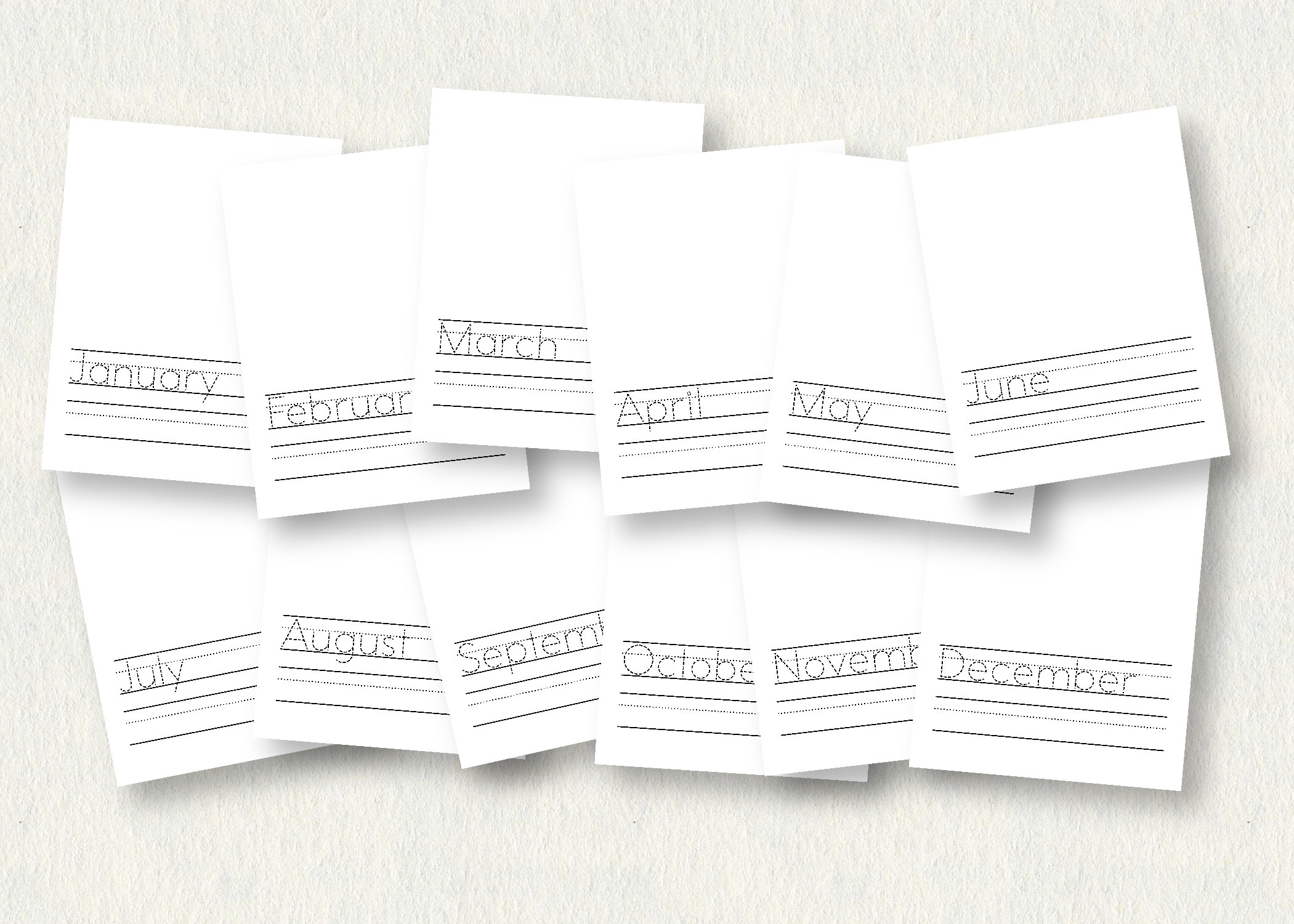 Months and Seasons Writing Practice Sheets | Instant Download Printable ...