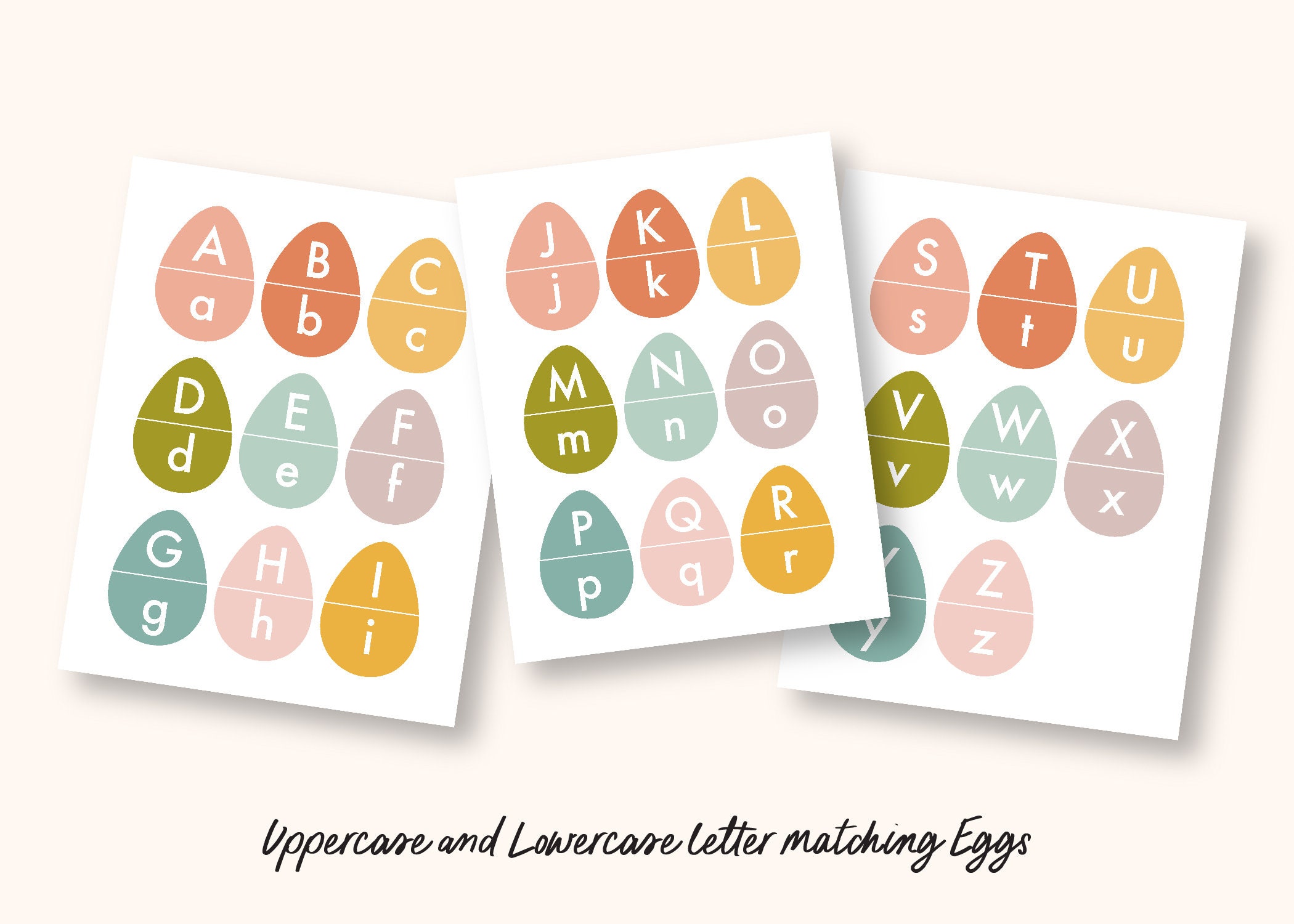 Download Print Egg Alphabet Early Learning Activities | Etsy