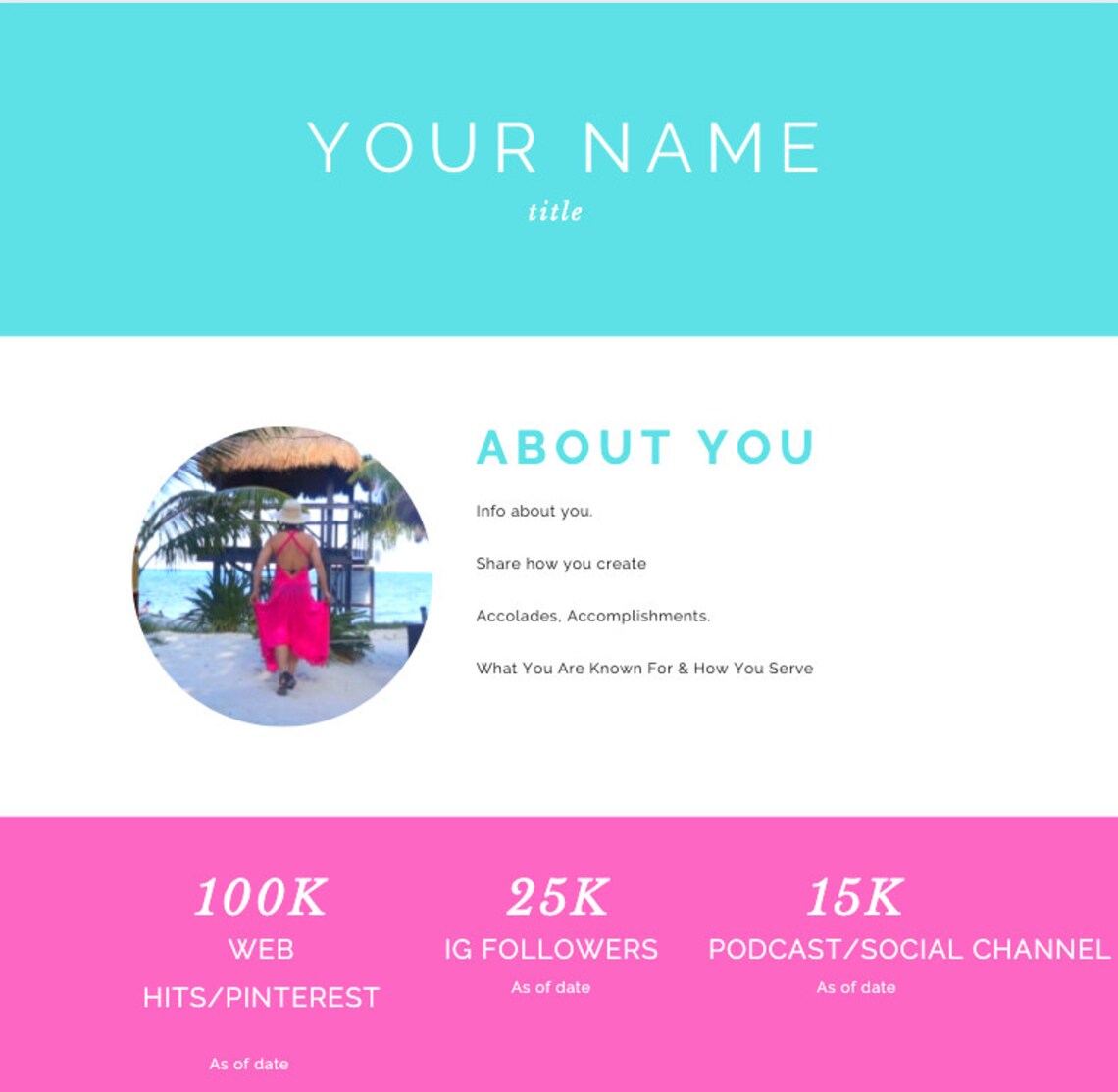 Influencer Marketing Like a Boss: Mega Media Kit - Etsy