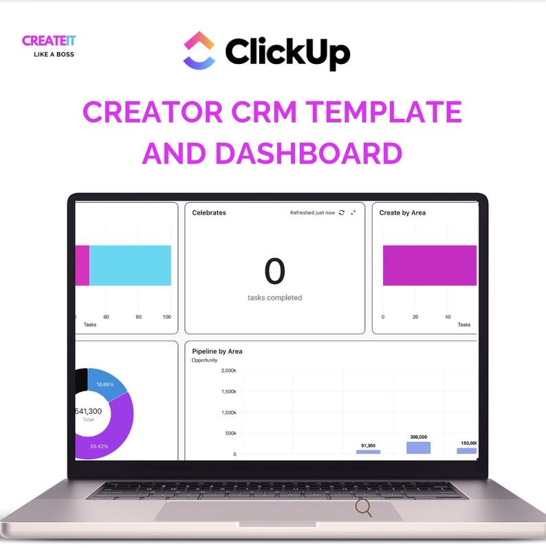 Creator CRM Template and Dashboard Clickup Tempates - Etsy Australia