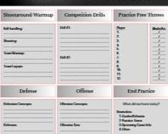 Basketball Practice Plan Sheets 8.5x11" | 2 Digital Downloads ...