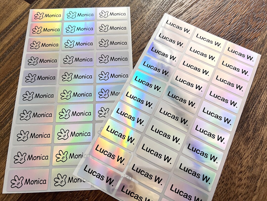 Custom Name Stickers/holographic Stickers/waterproof Personalized Name ...